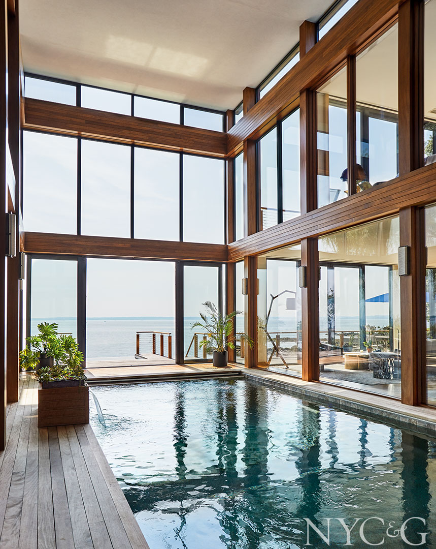 An Indoor Pool is the Centerpiece of This Sleek Mamaroneck Home ...